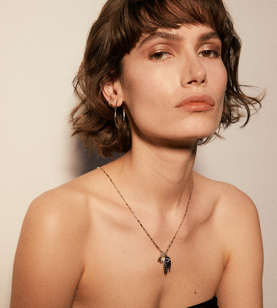 Gold & Diamond Hoops – Ali Grace Jewelry